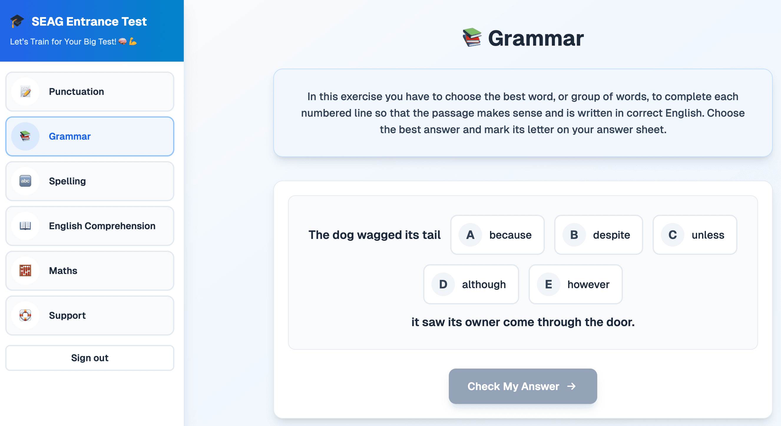 SEAG Practice – Prepare for the SEAG Entrance Test (NI)